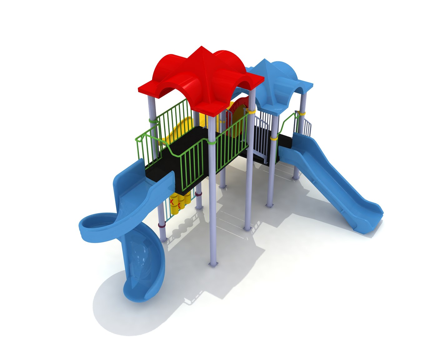 3D Metal Playground Slide Model - TurboSquid 1547448