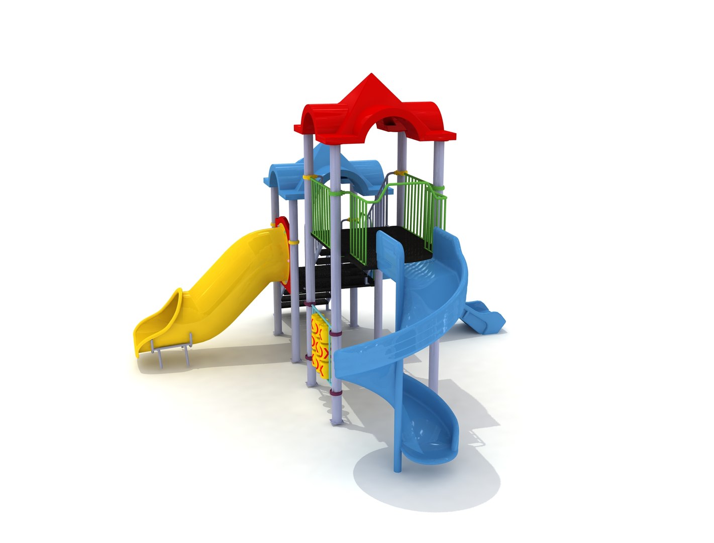3D Metal Playground Slide Model - TurboSquid 1547448