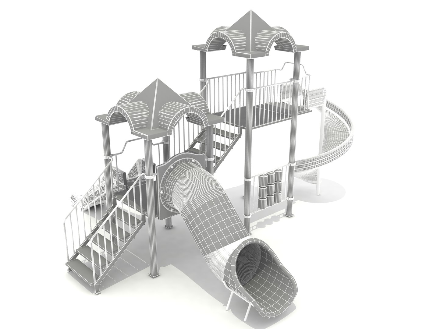 3D Metal Playground Slide Model - TurboSquid 1547448