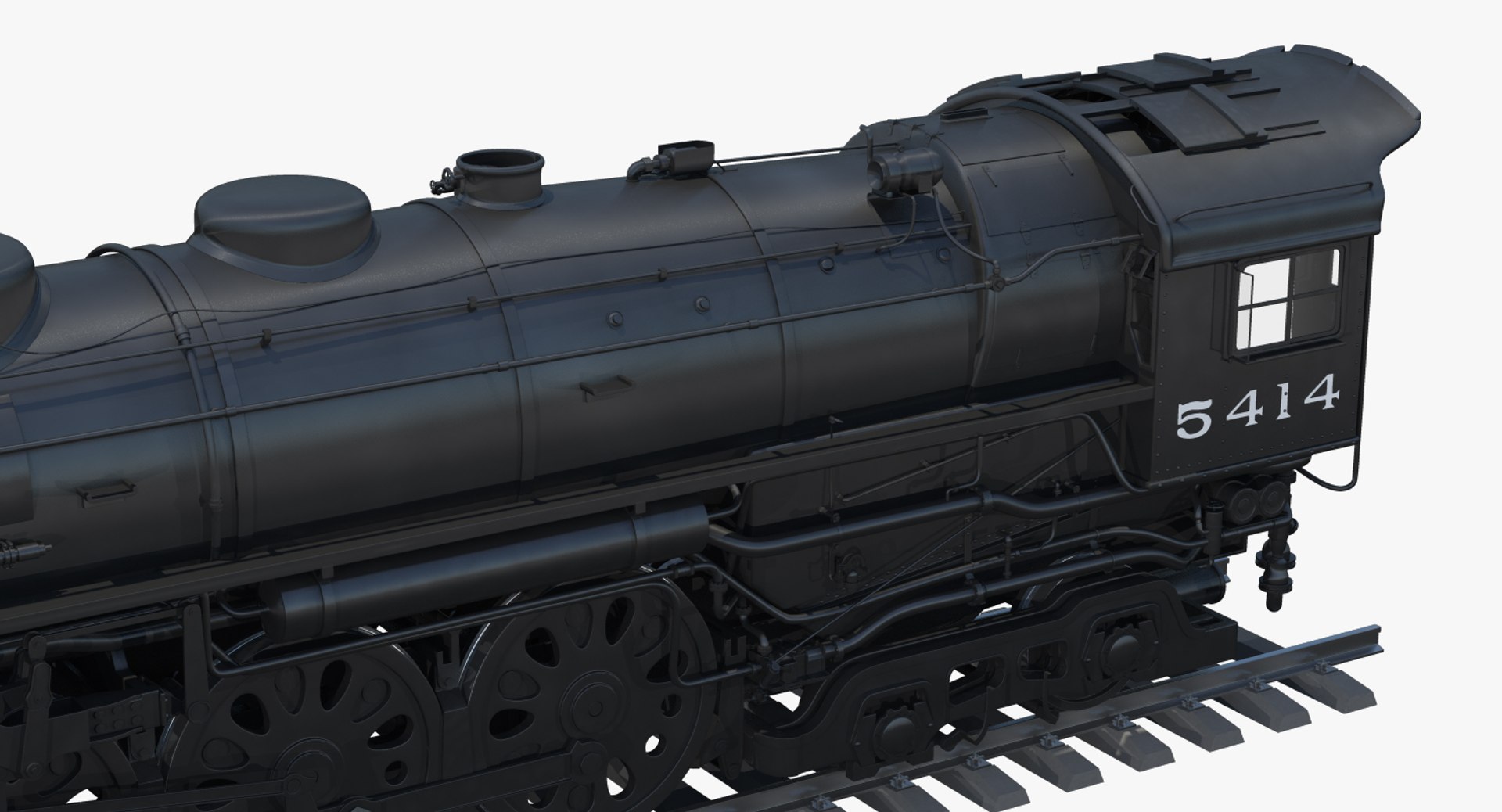 hudson j3a steam engine 3d model