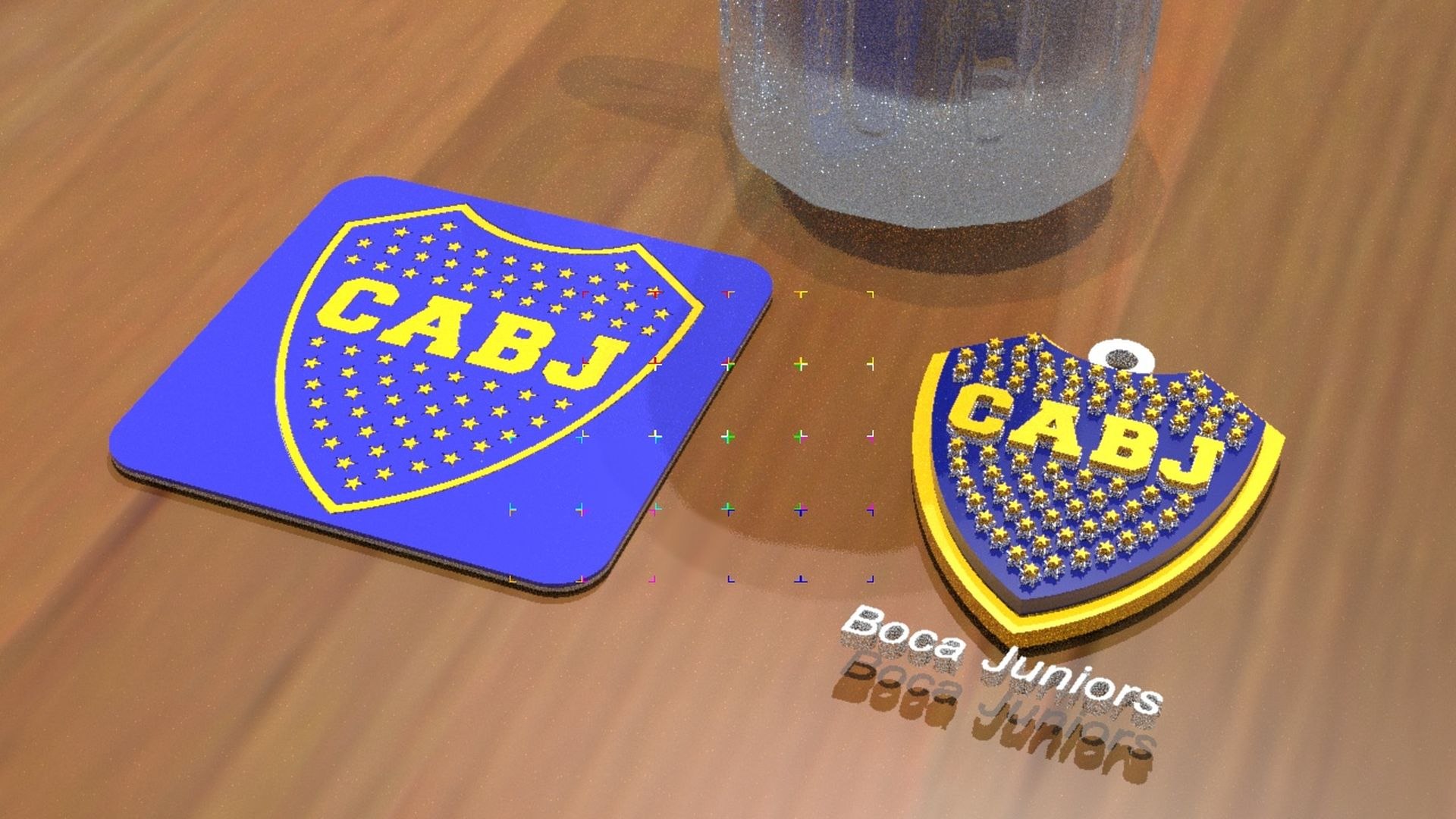 3D Boca Juniors Coaster And Keychan Printable And PBR - TurboSquid 2220398