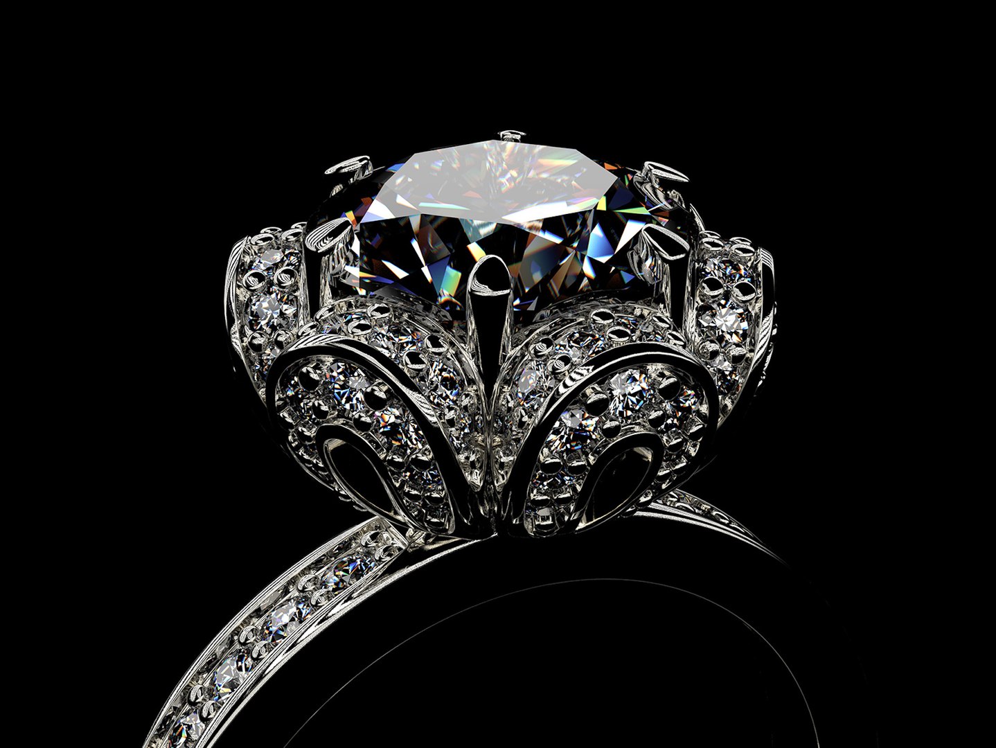 Jewelry Engagement Ring With Gem 0063 3D - TurboSquid 2059316