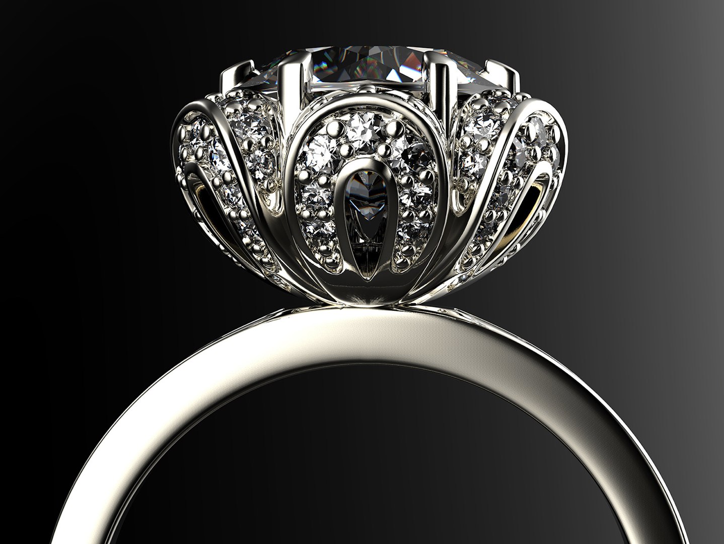Jewelry Engagement Ring With Gem 0063 3D - TurboSquid 2059316