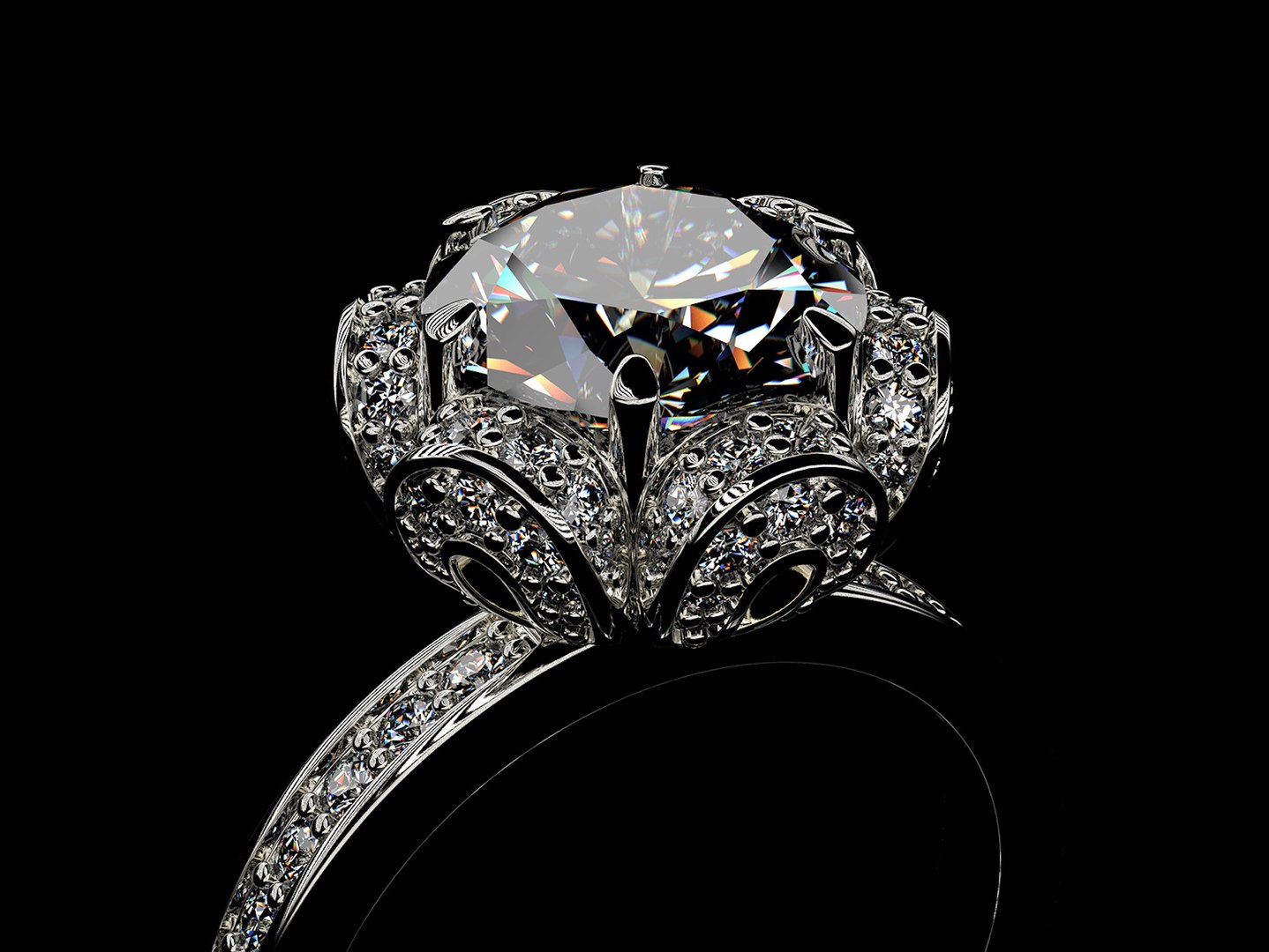 Jewelry Engagement Ring With Gem 0063 3D - TurboSquid 2059316