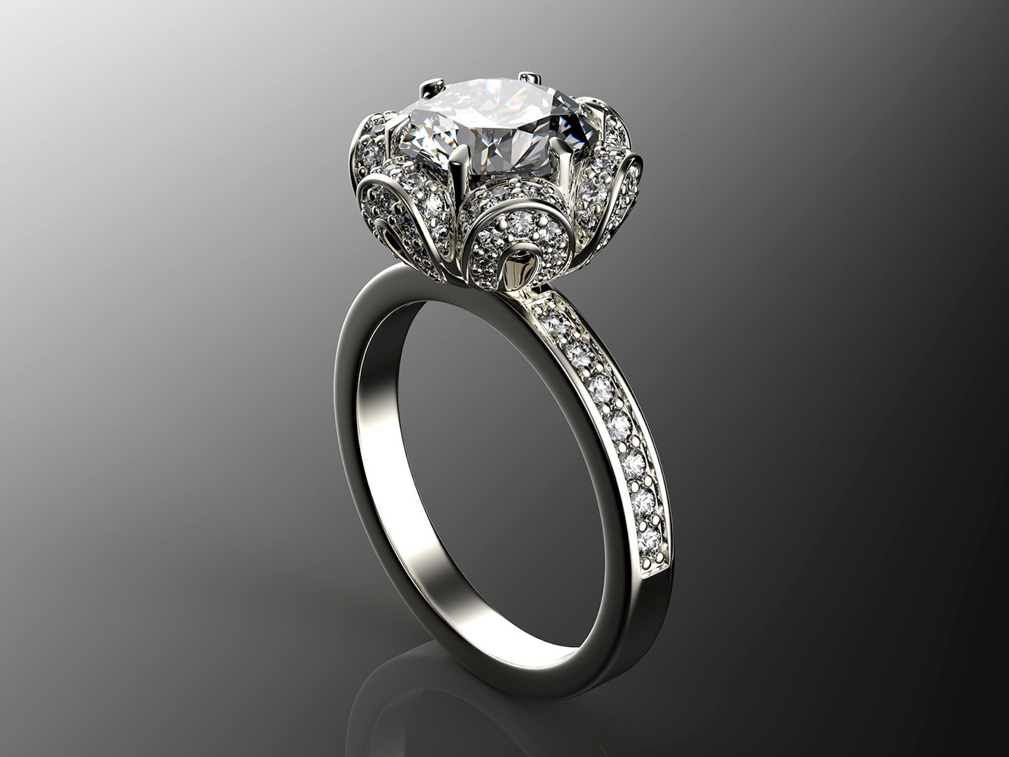 Jewelry Engagement Ring With Gem 0063 3D - TurboSquid 2059316