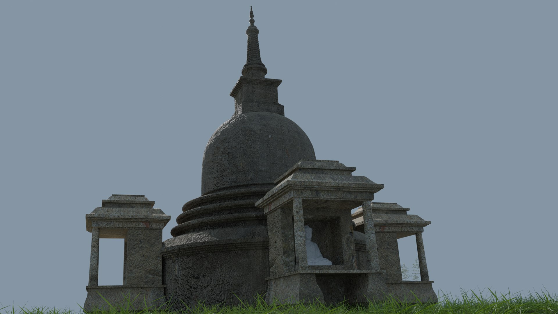Temple Stupa Model - TurboSquid 2209049