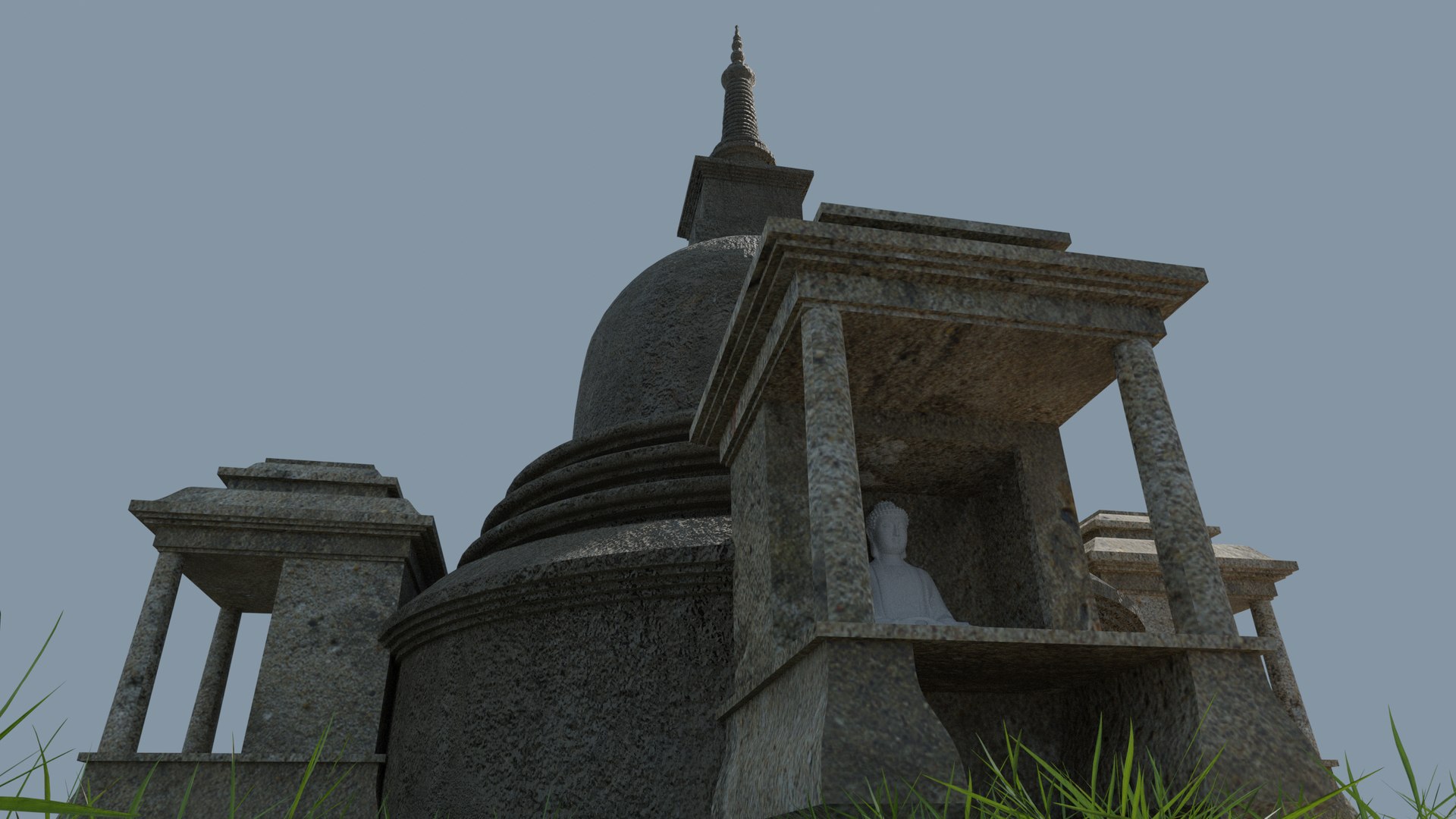 Temple Stupa Model - TurboSquid 2209049