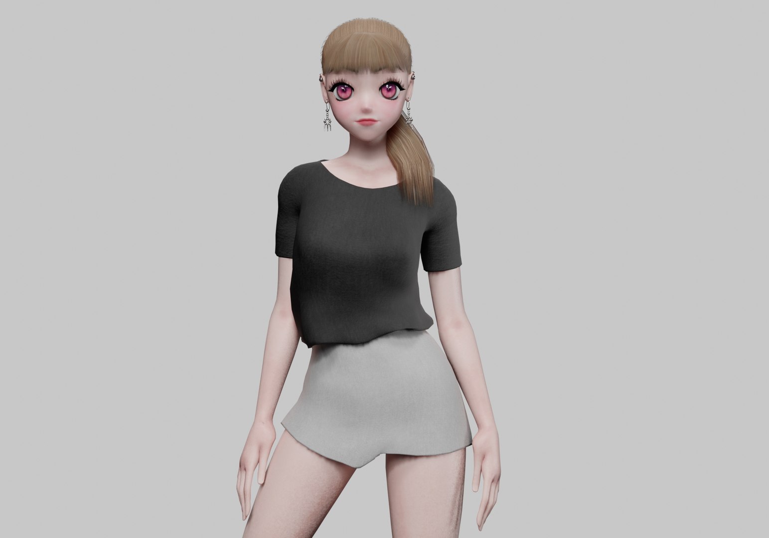 3D Standard Anime Girl V25712 Model - TurboSquid 2270735