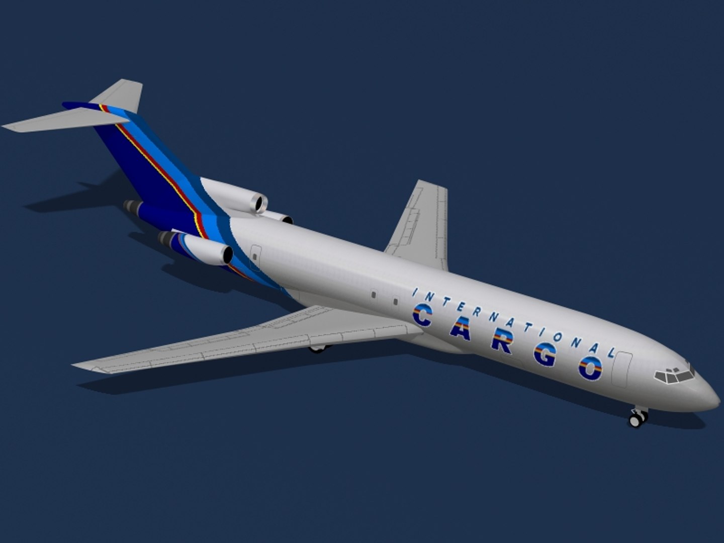 B 727-200 F International 3d 3ds