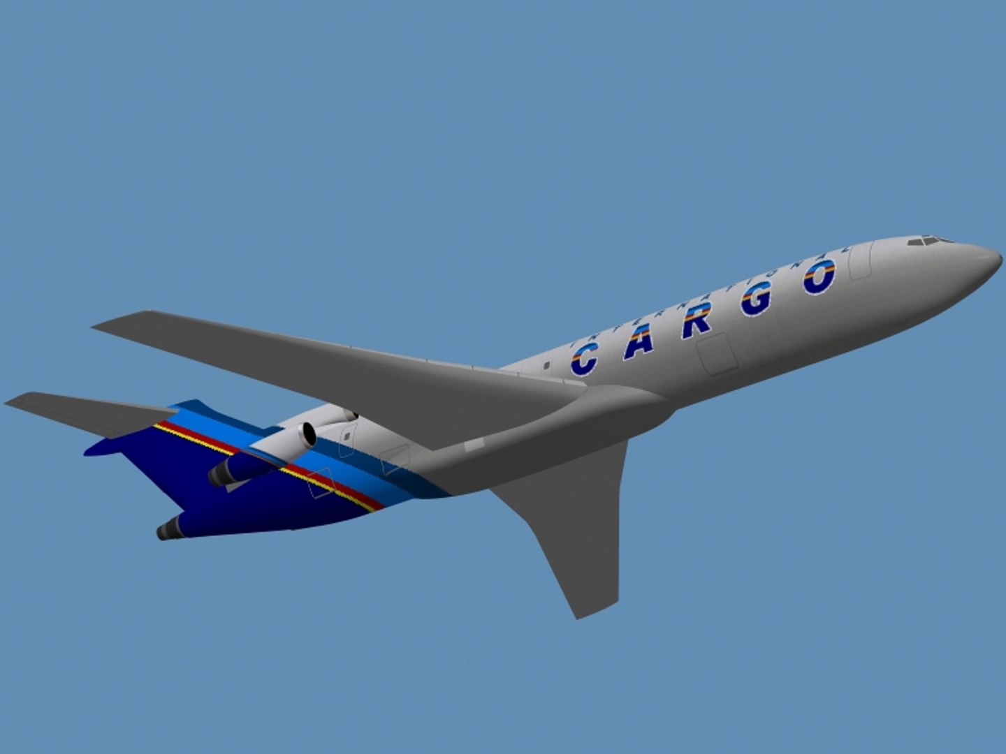 B 727-200 F International 3d 3ds