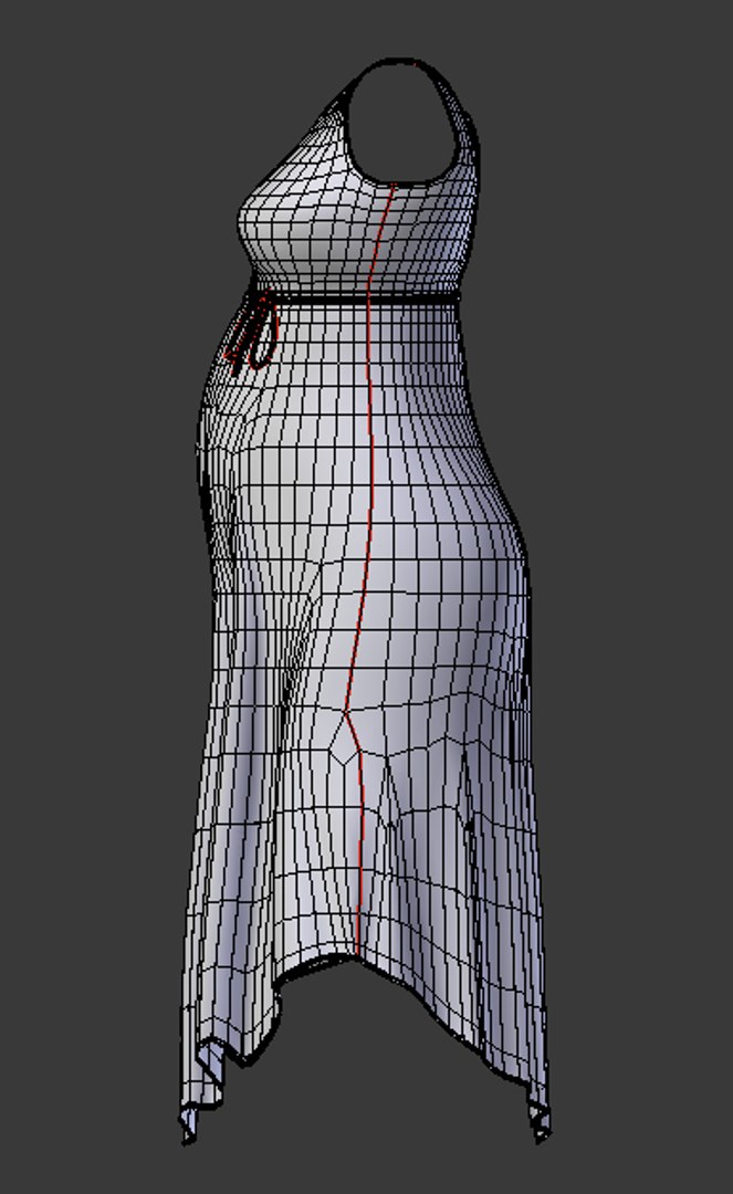 3D Dress Tummy Rigged - TurboSquid 1190772