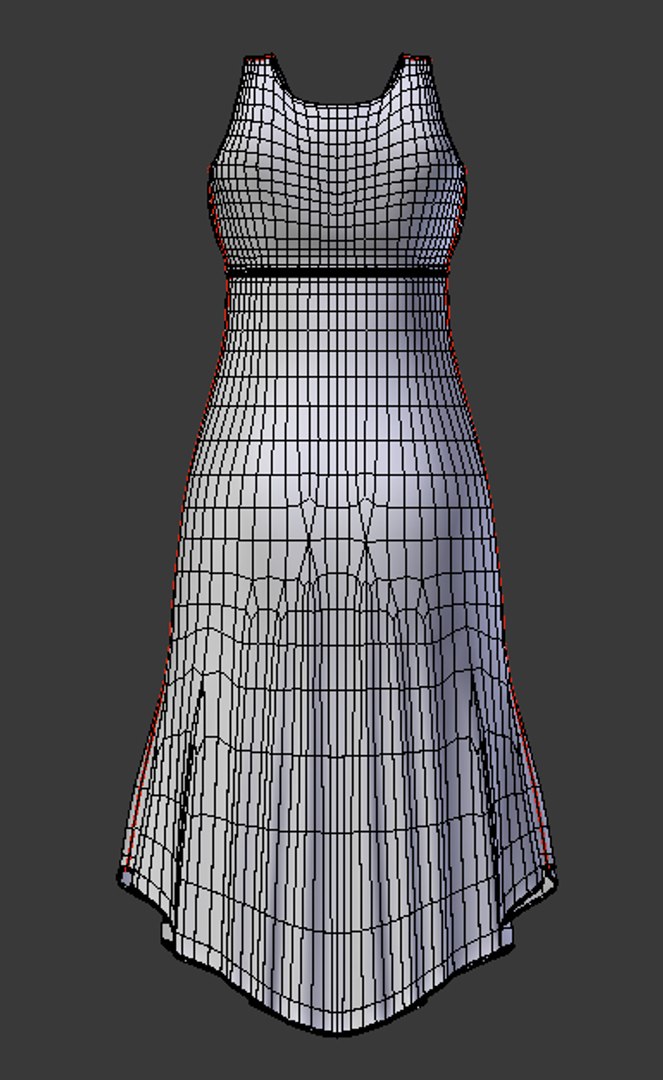 3D Dress Tummy Rigged - TurboSquid 1190772