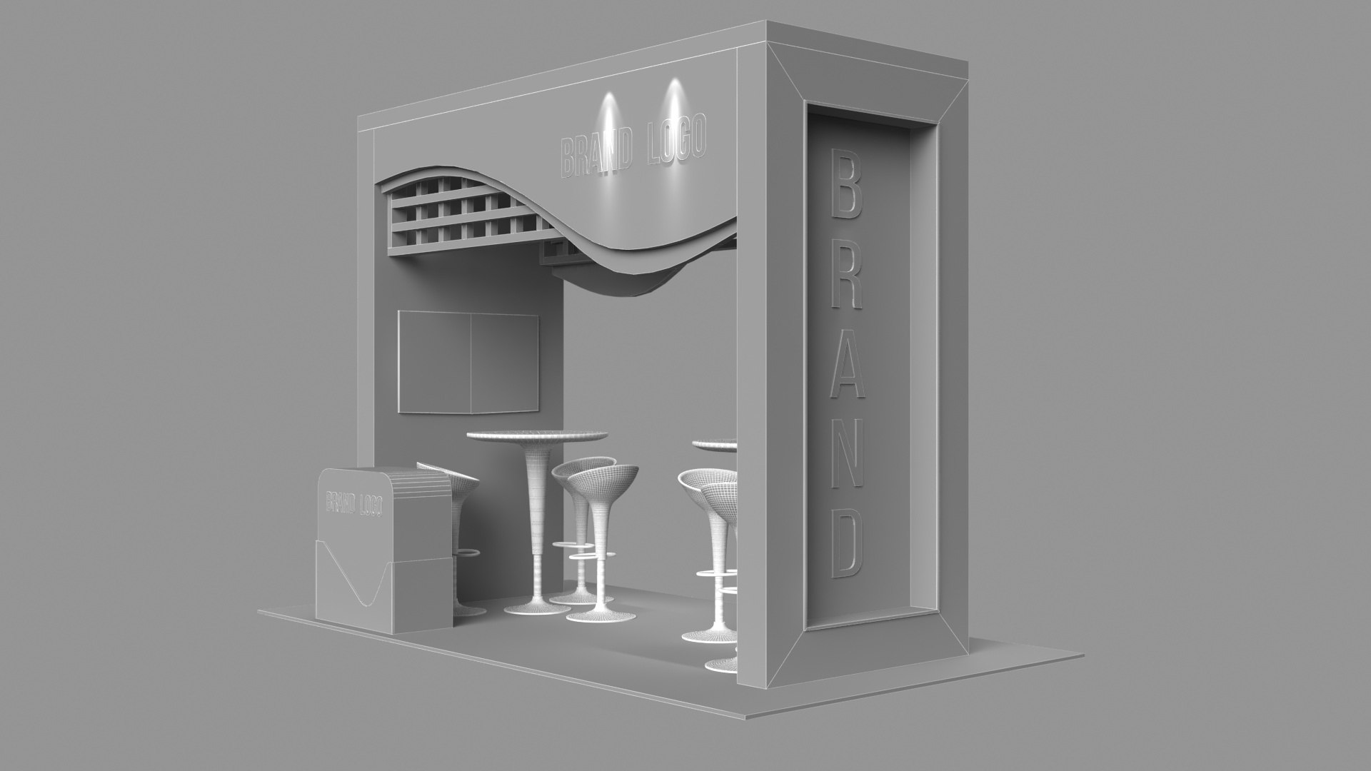 3D Model Stand Advertising - TurboSquid 1620844
