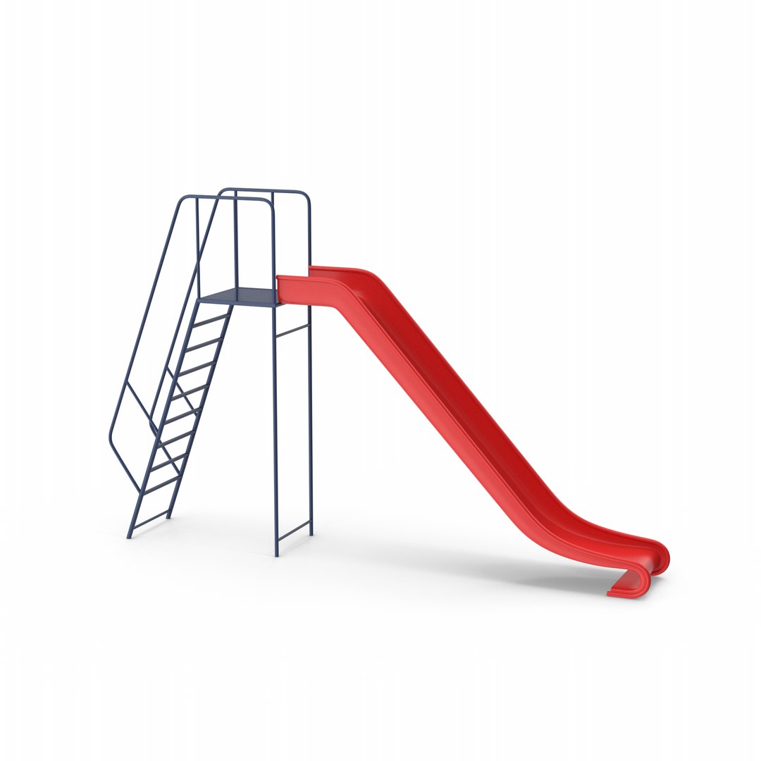 Red Playground Slide 3D Model - TurboSquid 2163401