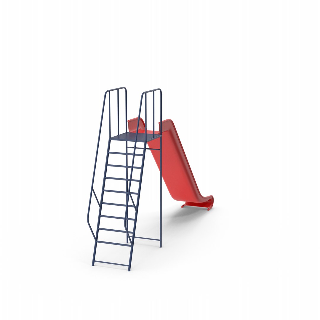 Red Playground Slide 3D Model - TurboSquid 2163401