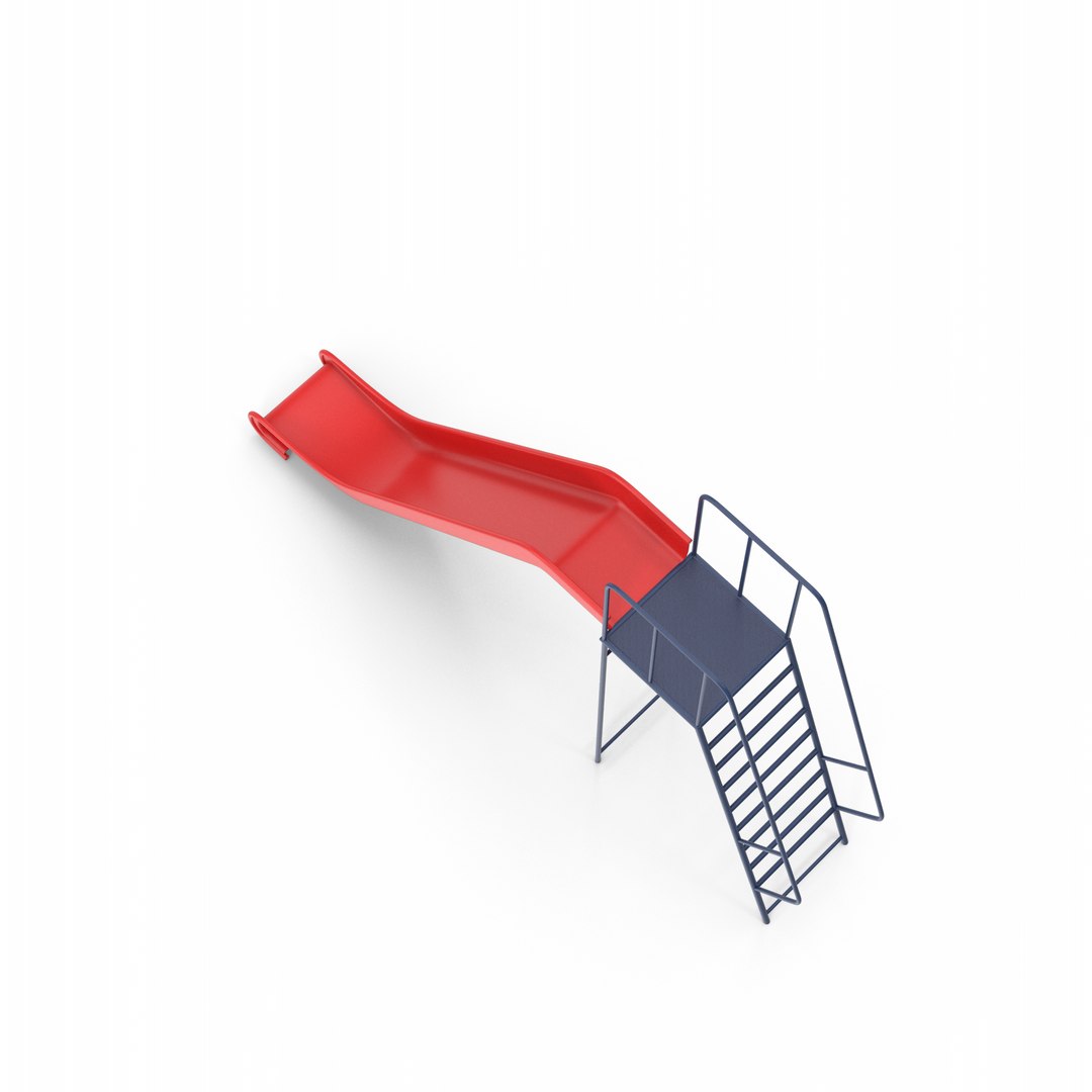 Red Playground Slide 3D Model - TurboSquid 2163401