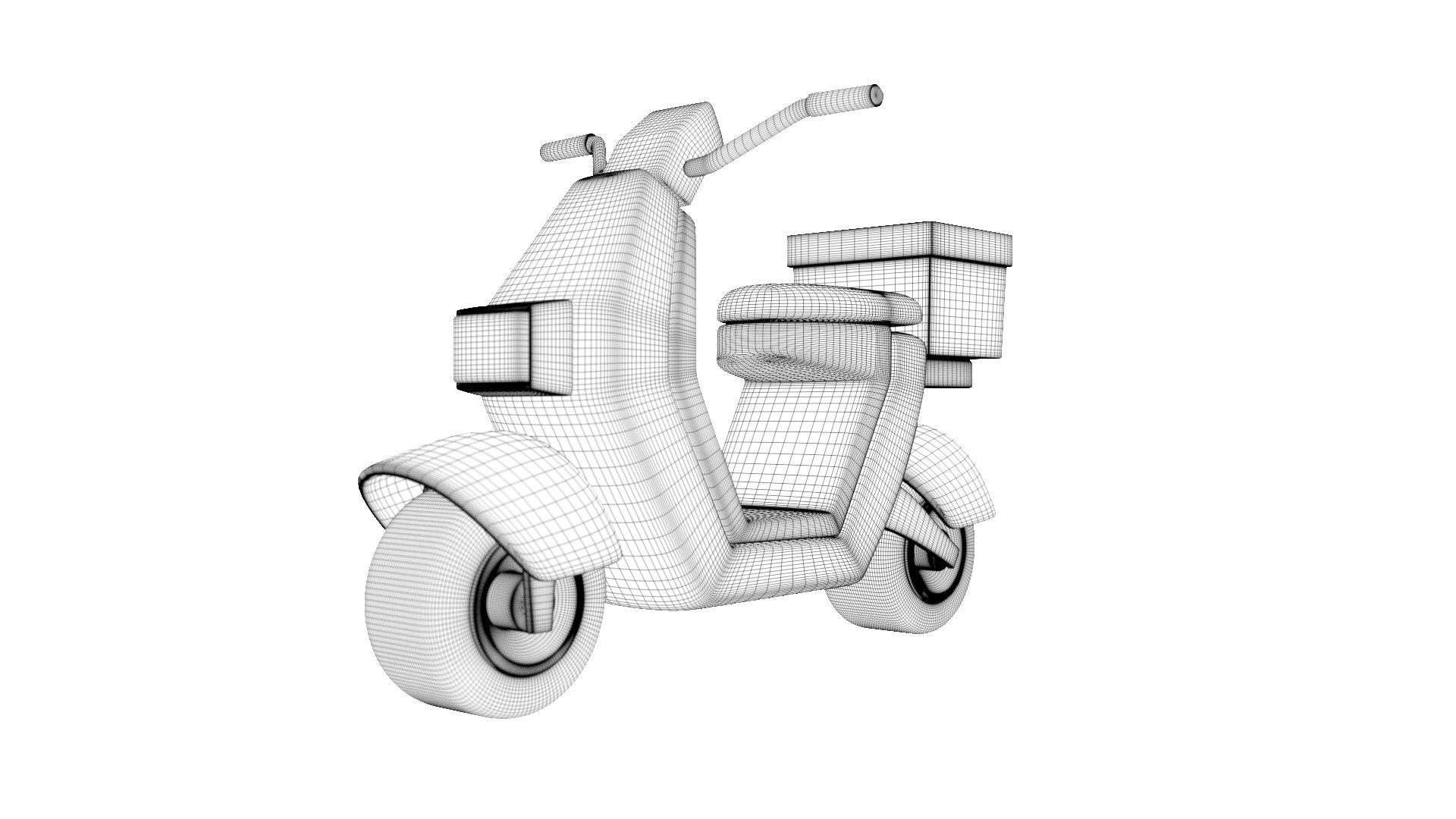 Low poly delivery scooter C4D FBX OBJ STL model - TurboSquid 1972870