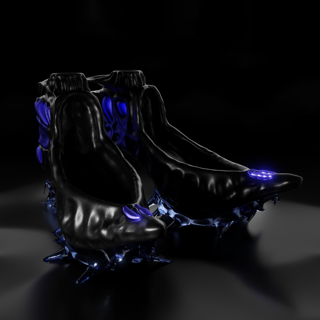 Shoes Prototype Alien Giger inspired model - TurboSquid 2021421