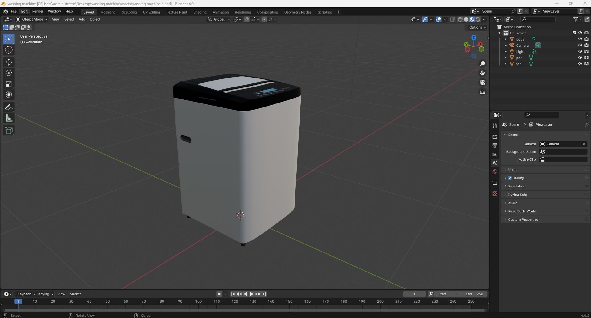 3D Washing Machine Model - TurboSquid 2163236