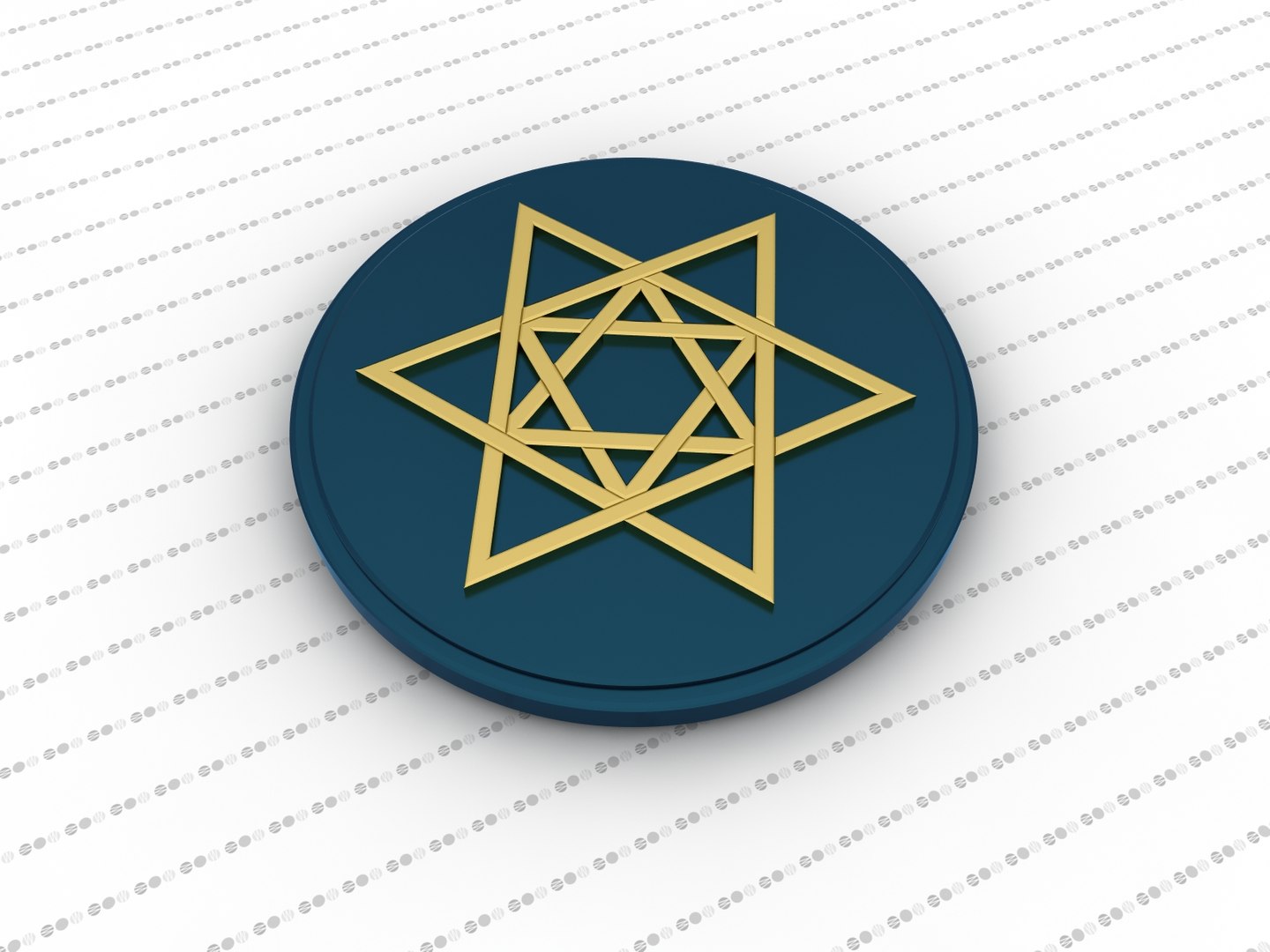 Star David Medallion 3D Model - TurboSquid 1429496