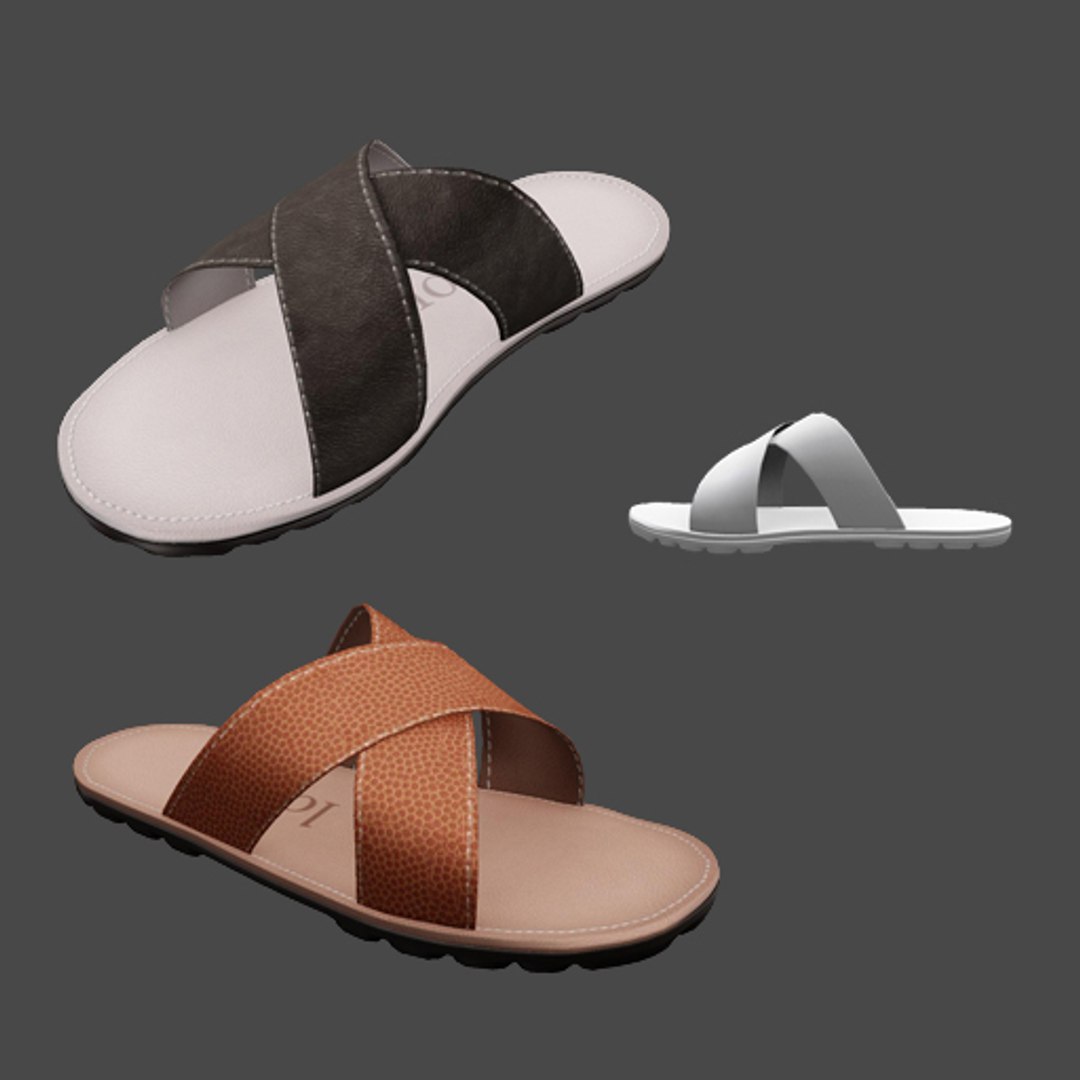 3D Sandals Male Model - TurboSquid 1535290