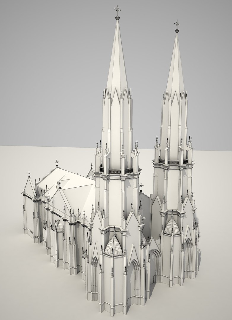 3d Model Gothic Cathedral