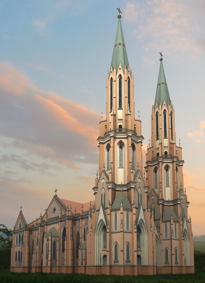 3d Model Gothic Cathedral