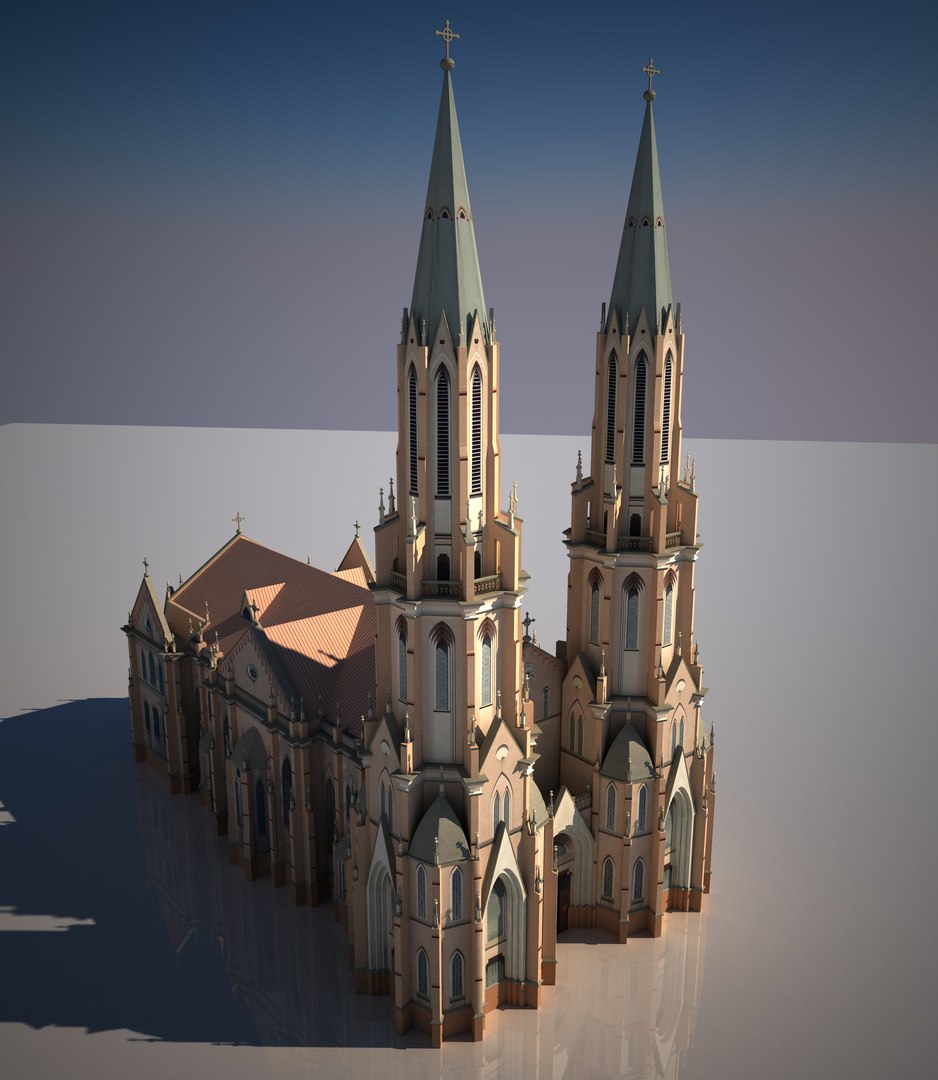 3d Model Gothic Cathedral
