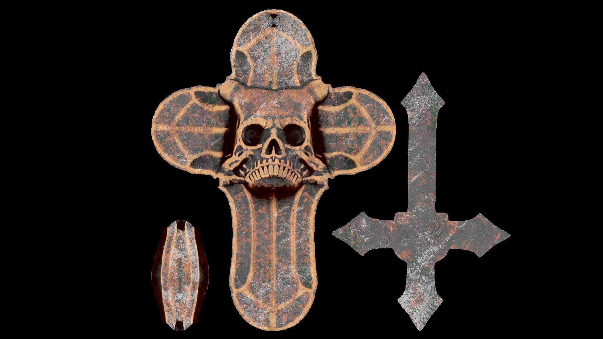 Collection of Arrow-shaped Crosses with Skull 3D model - TurboSquid 2122880