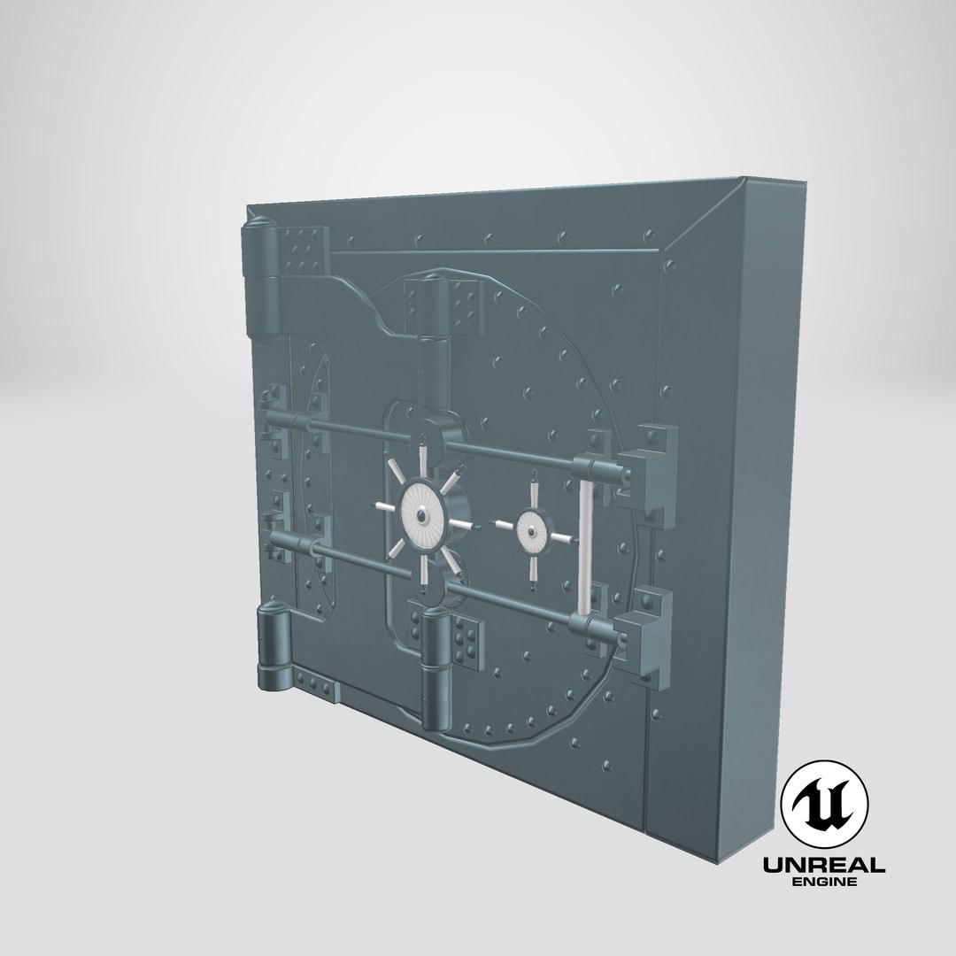 3D Model Security Dark Metal Bank Vault Door - TurboSquid 2097732