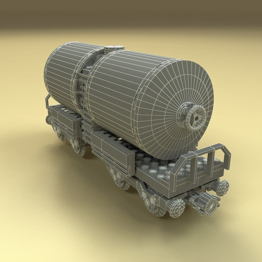 Lego train tanker 3D - TurboSquid 1343260