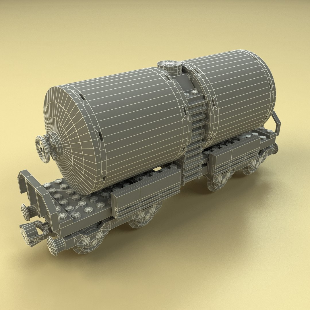 Lego train tanker 3D - TurboSquid 1343260