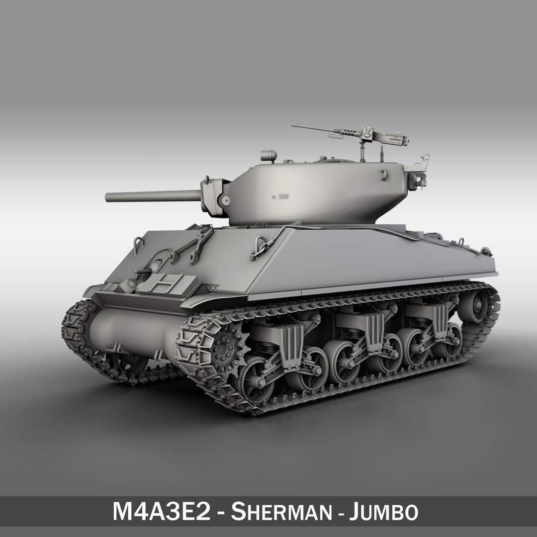 - M4a3e2 Jumbo Shermans 3d C4d