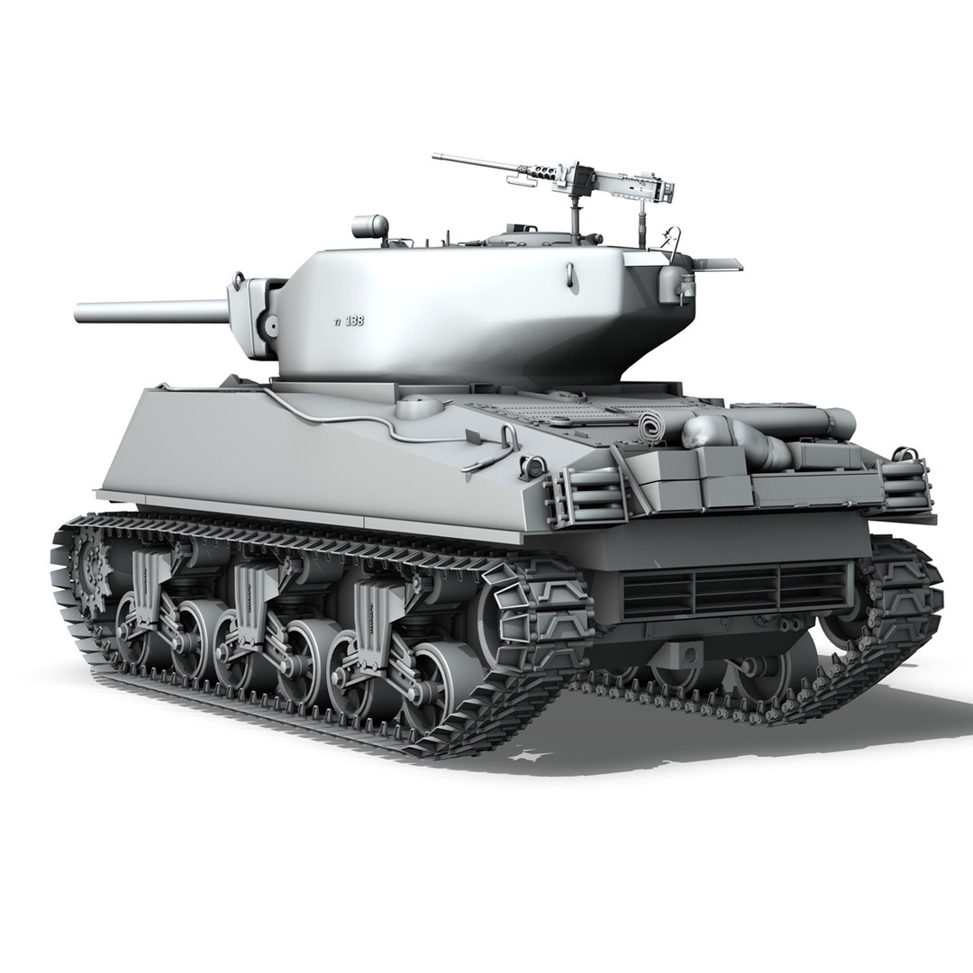 - M4a3e2 Jumbo Shermans 3d C4d