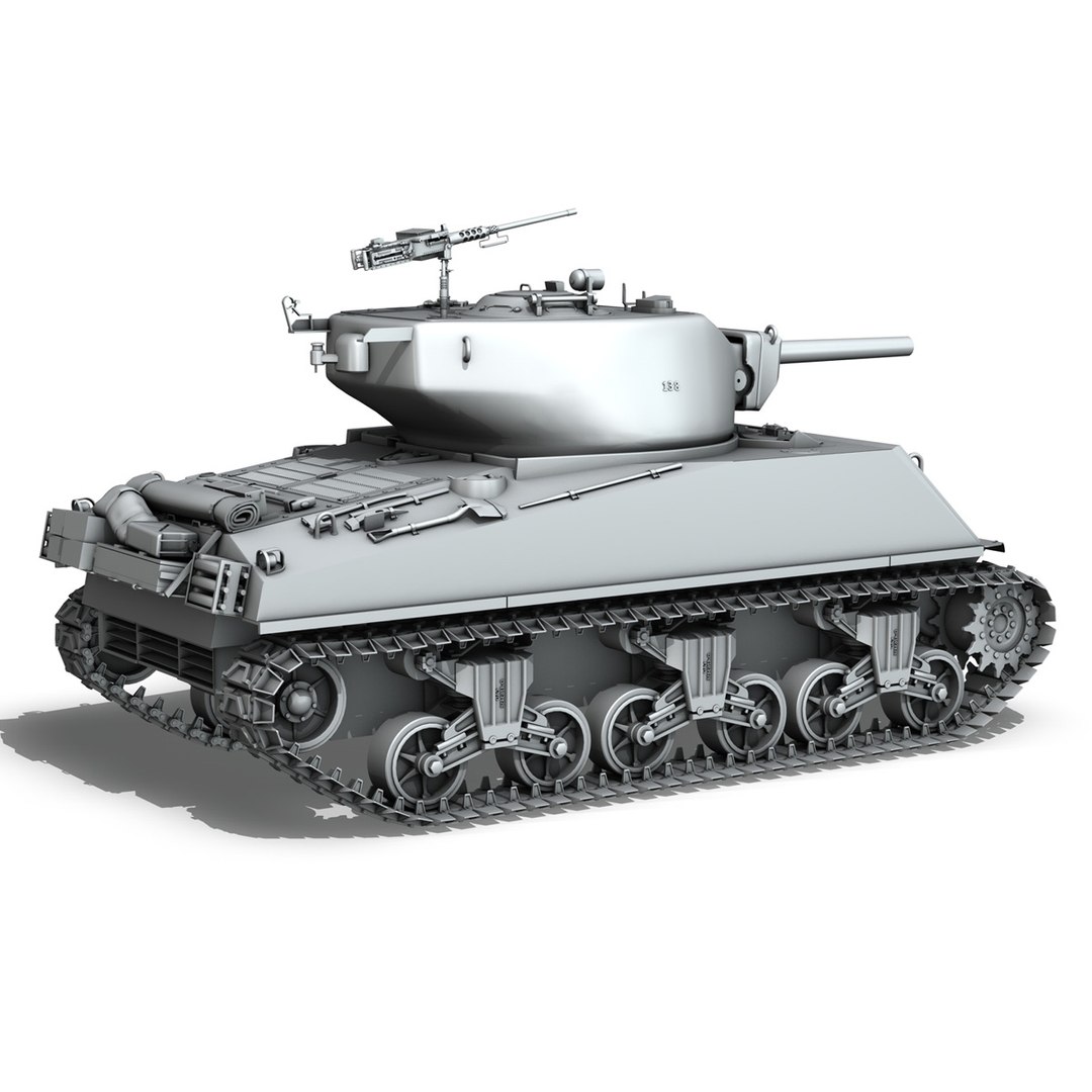 - M4a3e2 Jumbo Shermans 3d C4d