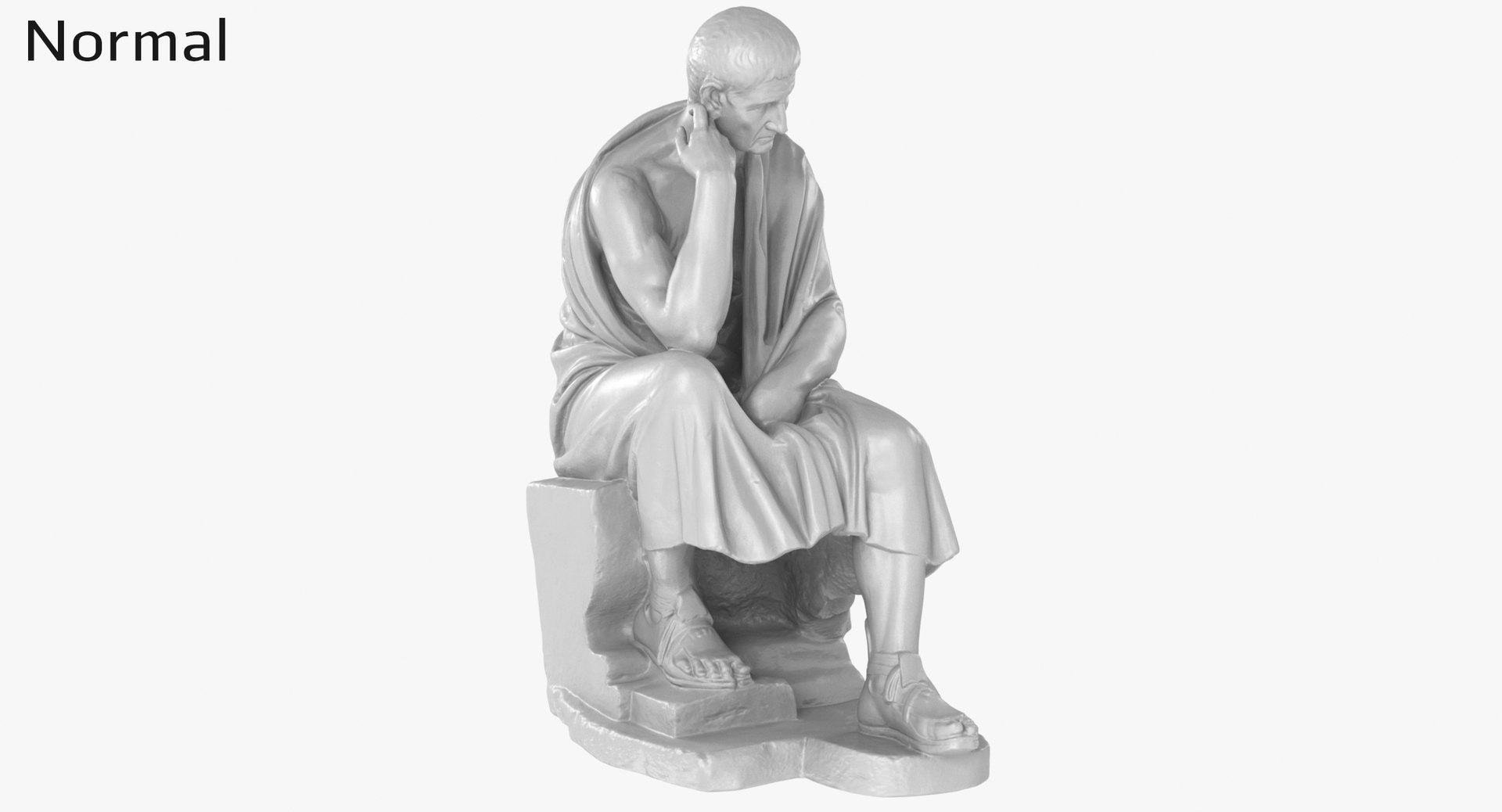 Philosopher statue 3D model - TurboSquid 1591626