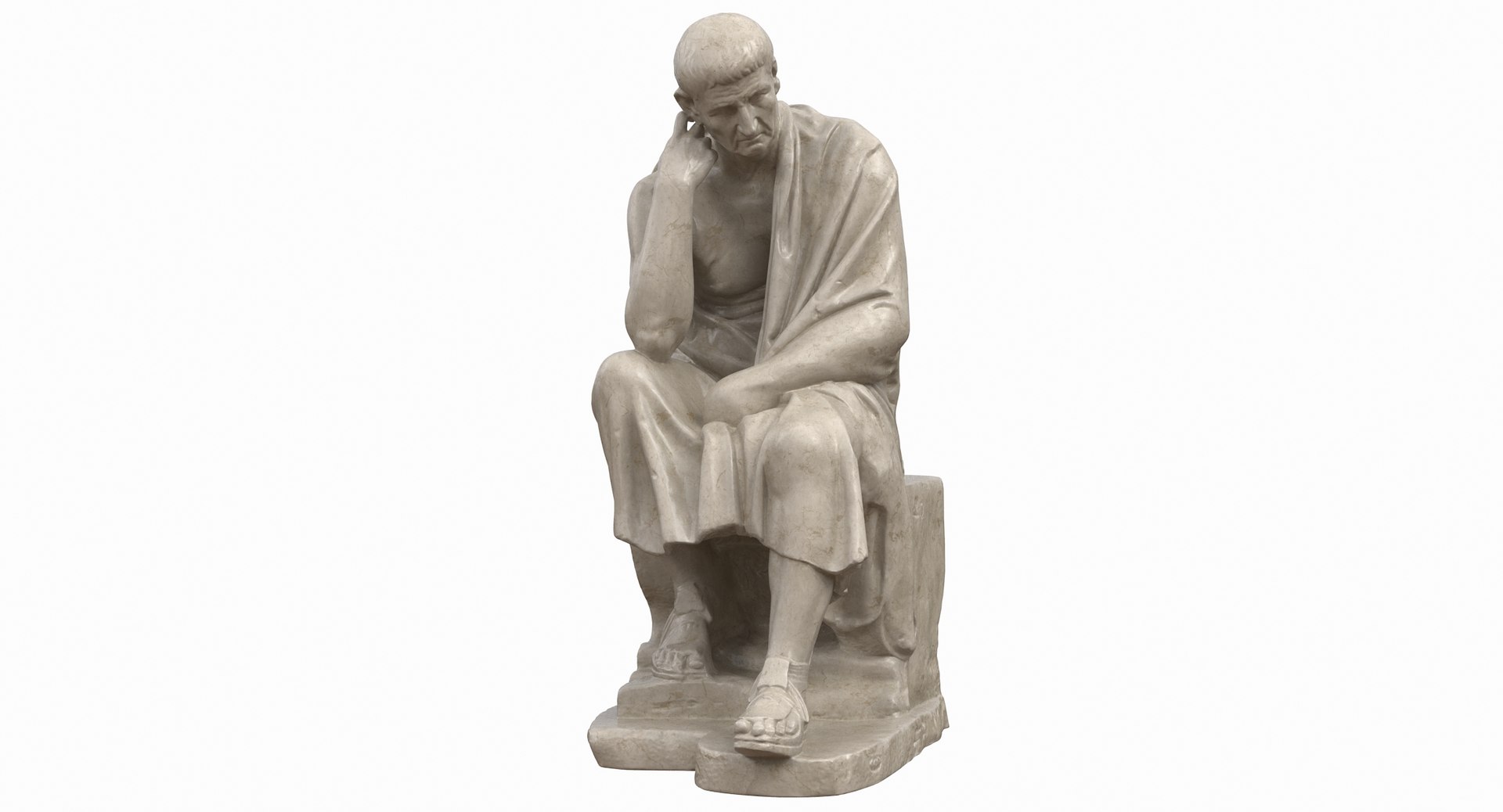 Philosopher statue 3D model - TurboSquid 1591626