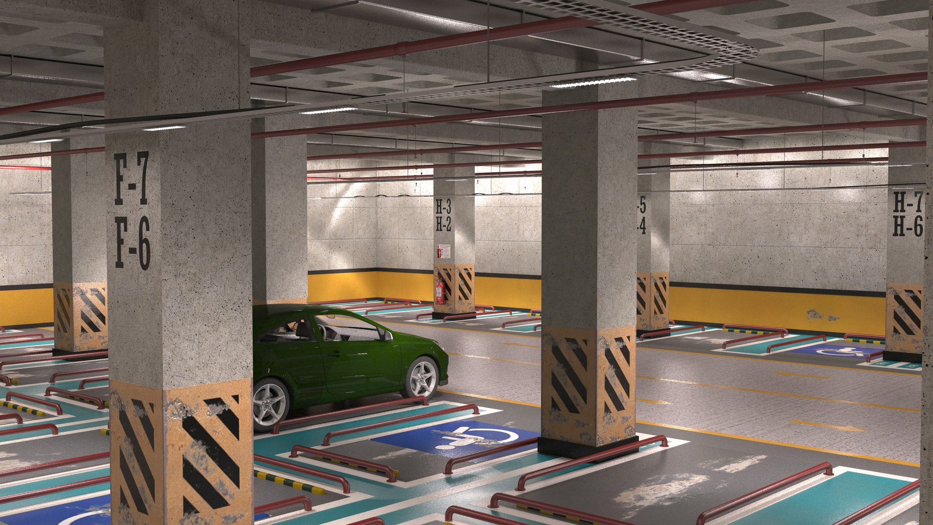 3D Realistic Car Garage Model - TurboSquid 1885245