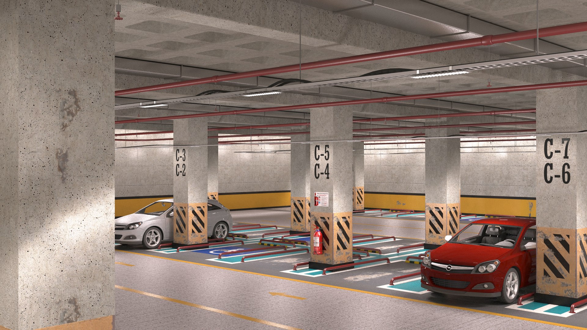 3D Realistic Car Garage Model - TurboSquid 1885245