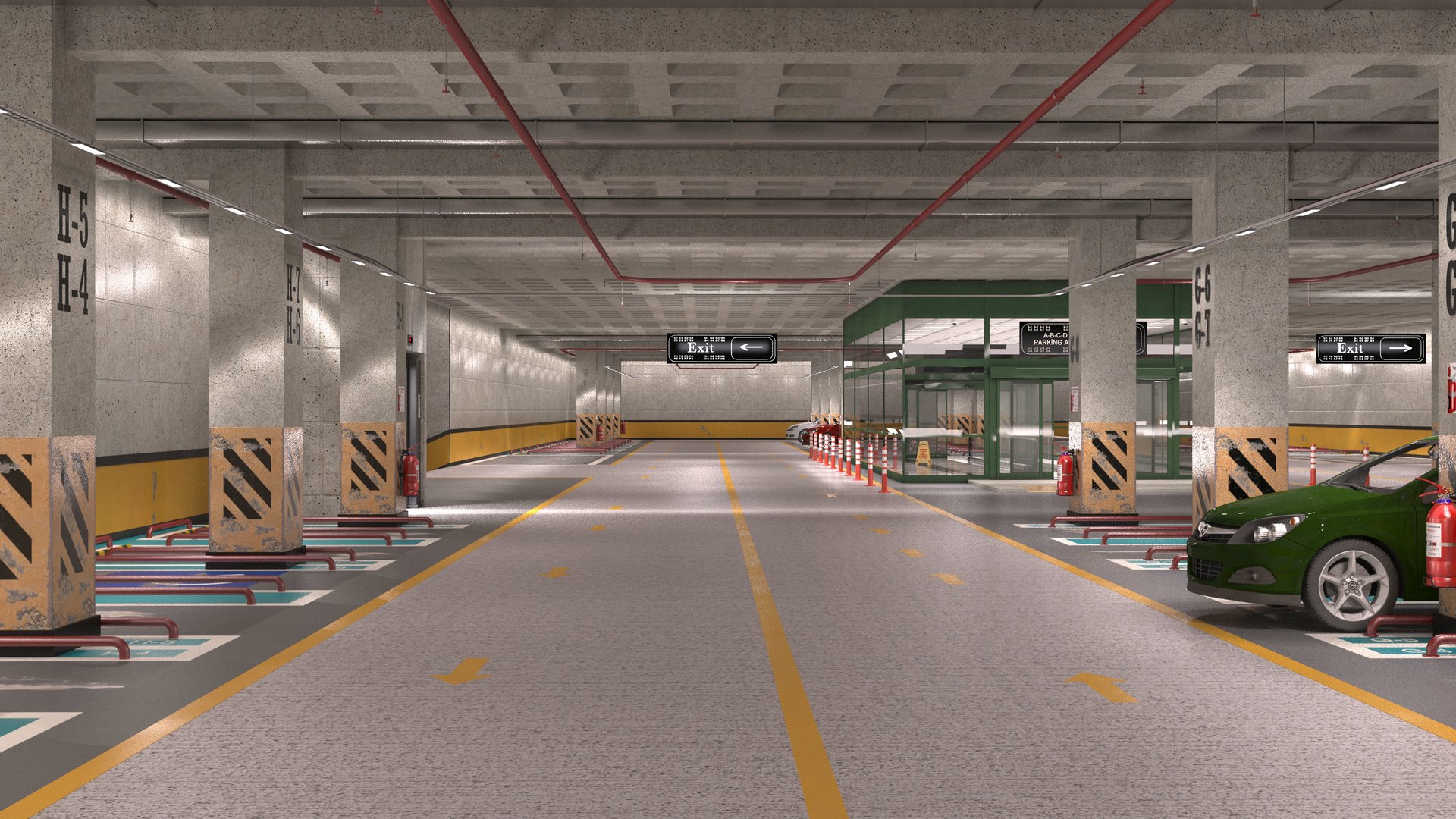 3D Realistic Car Garage Model - TurboSquid 1885245