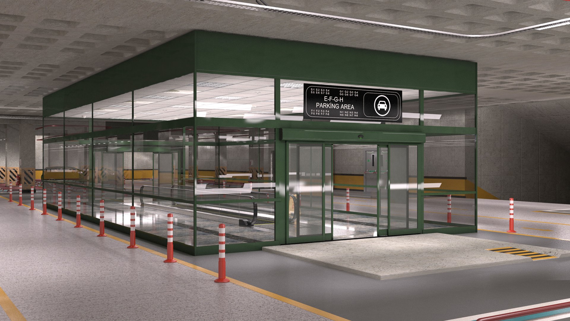 3D Realistic Car Garage Model - TurboSquid 1885245