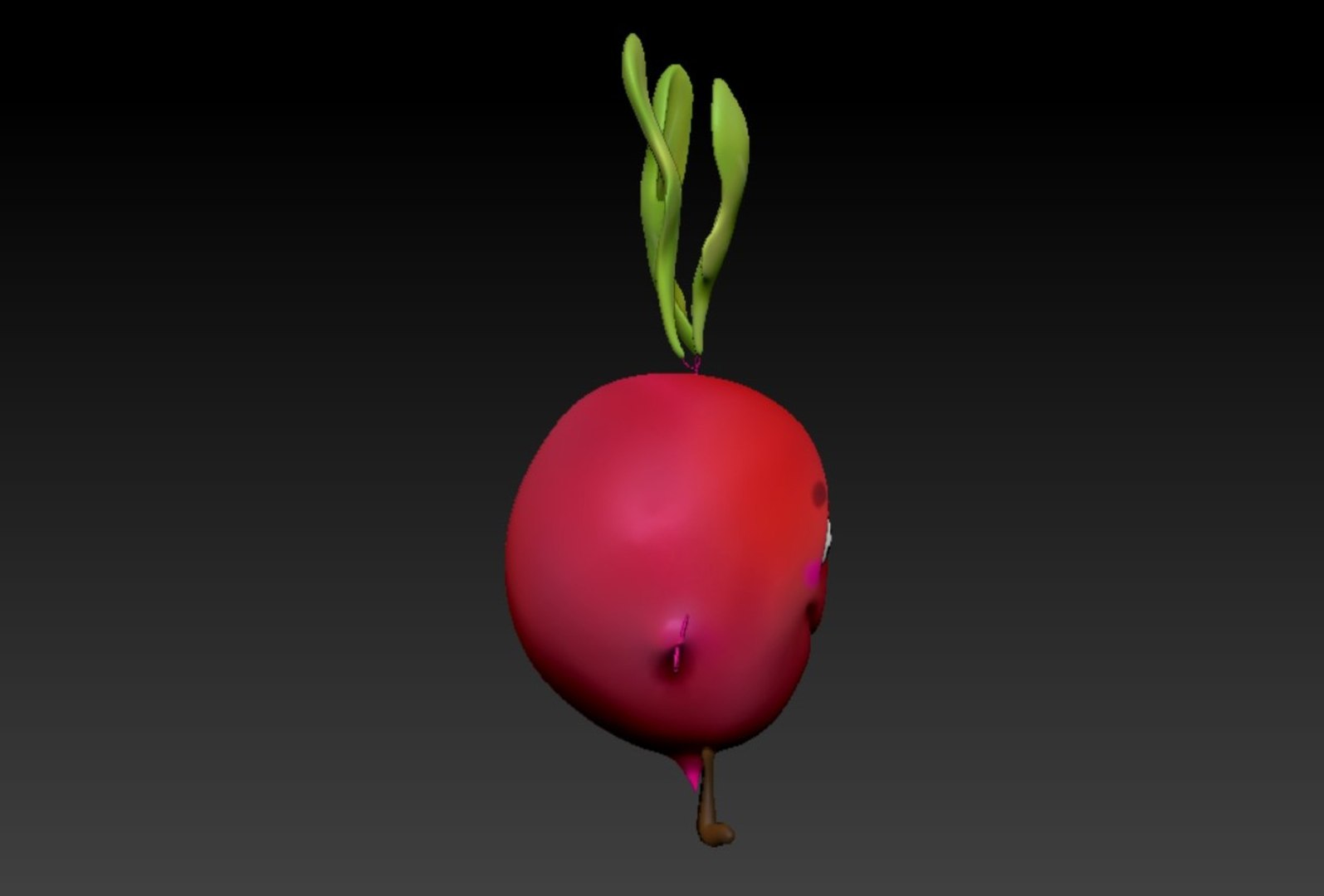 Cartoon Radish 3D Model - TurboSquid 2233125