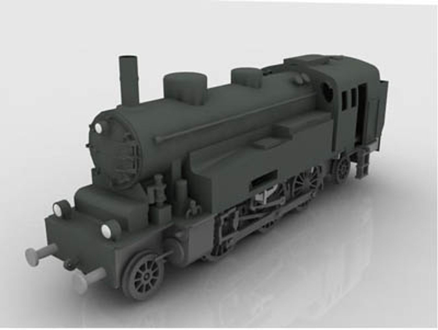German Locomotive Ww2 3d Model