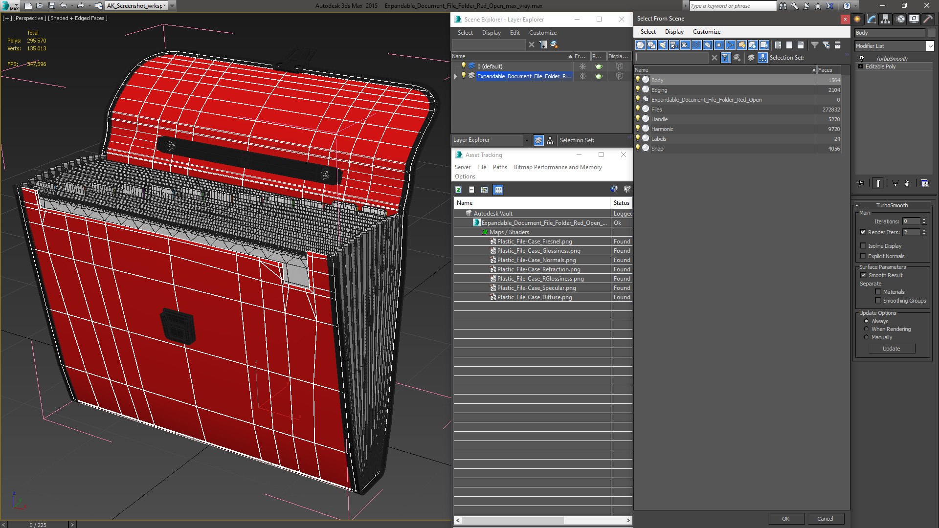 Expandable Document File Folder Red Open 3D model - TurboSquid 1991761