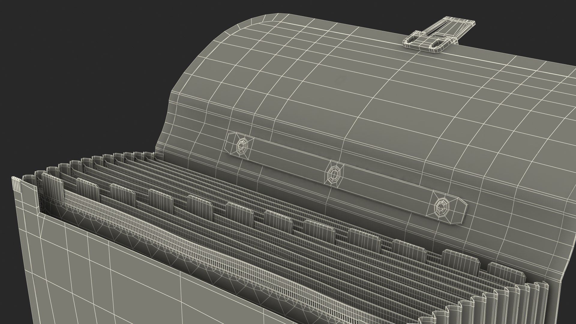 Expandable Document File Folder Red Open 3D model - TurboSquid 1991761