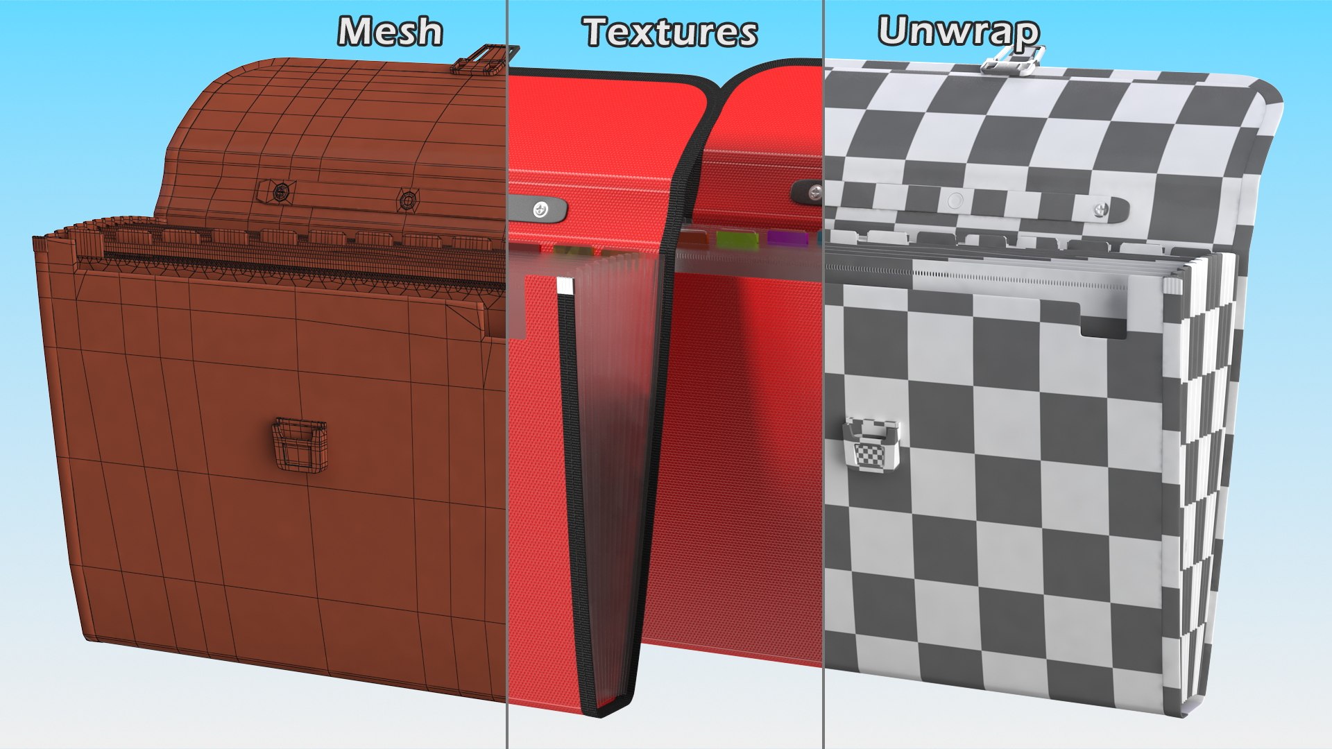 Expandable Document File Folder Red Open 3D Model - TurboSquid 1991761