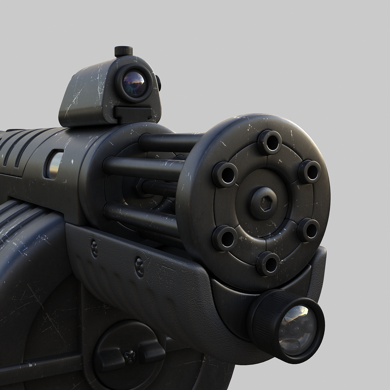 3d model fantastic machine gun