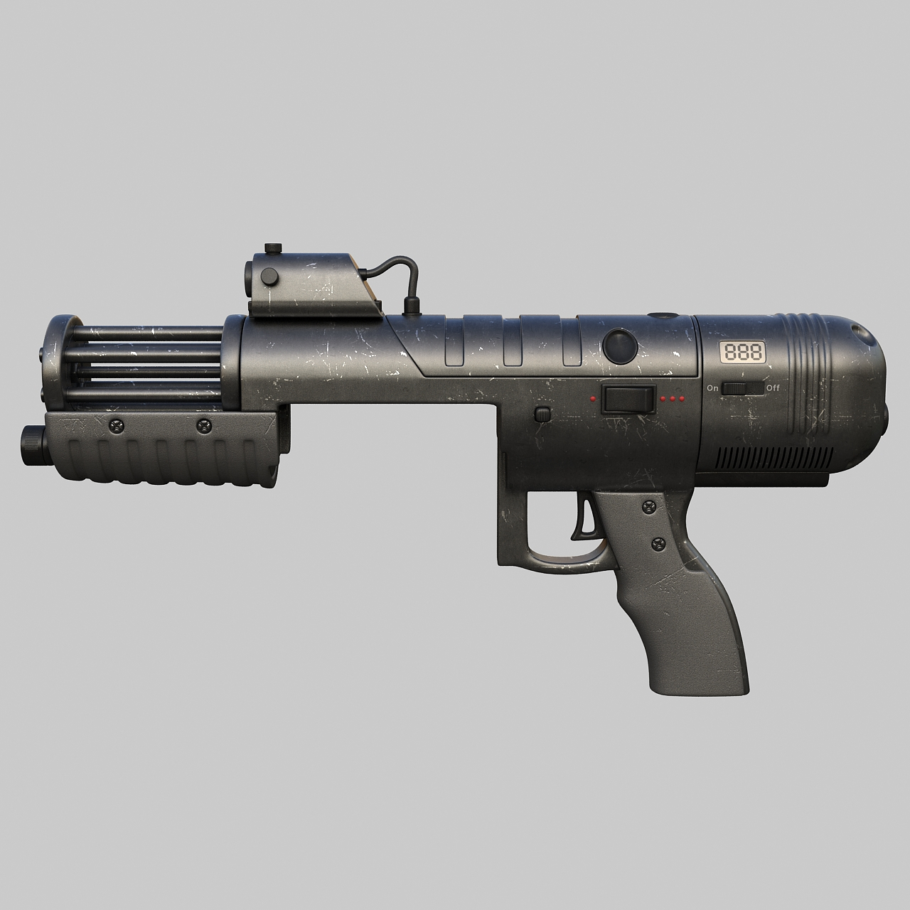 3d model fantastic machine gun