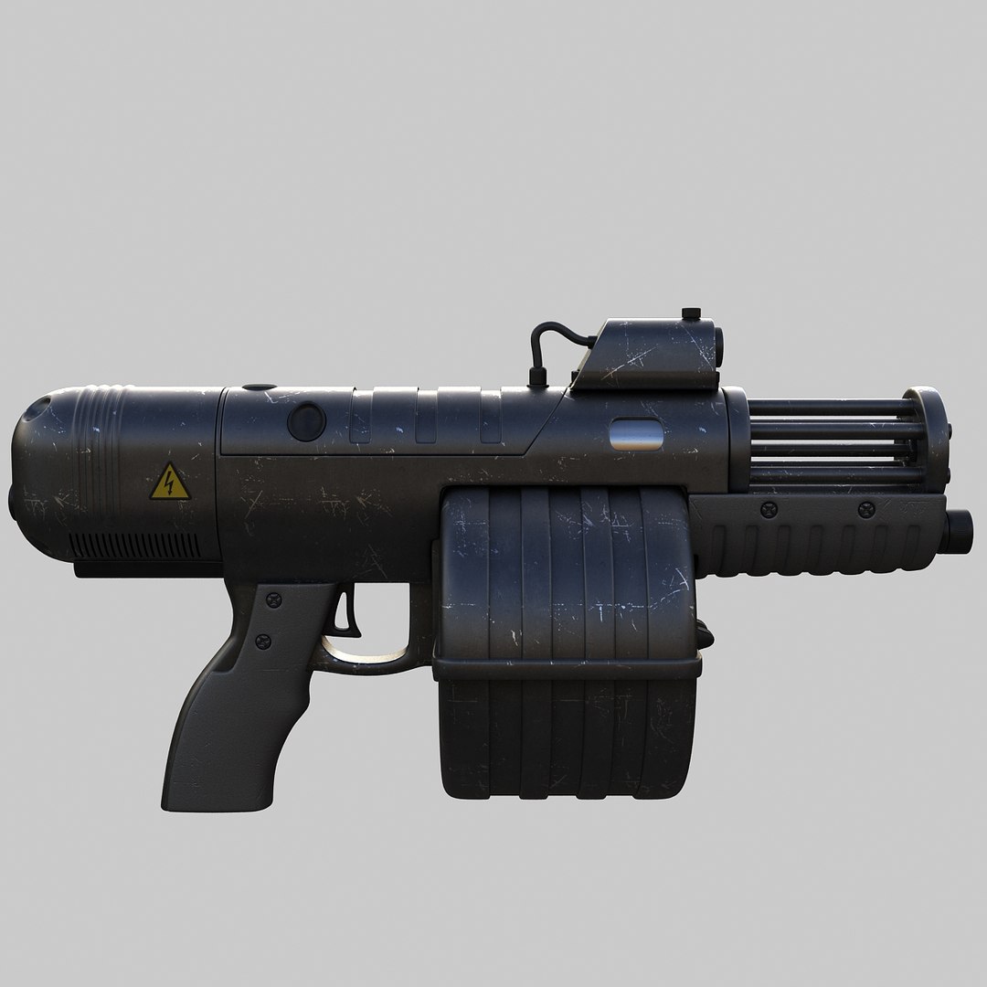 3d model fantastic machine gun