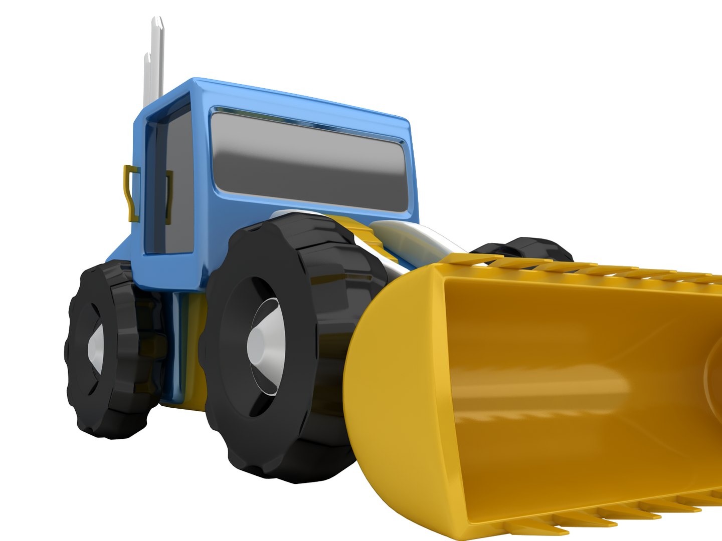 Cartoon Bulldozer 3d Obj